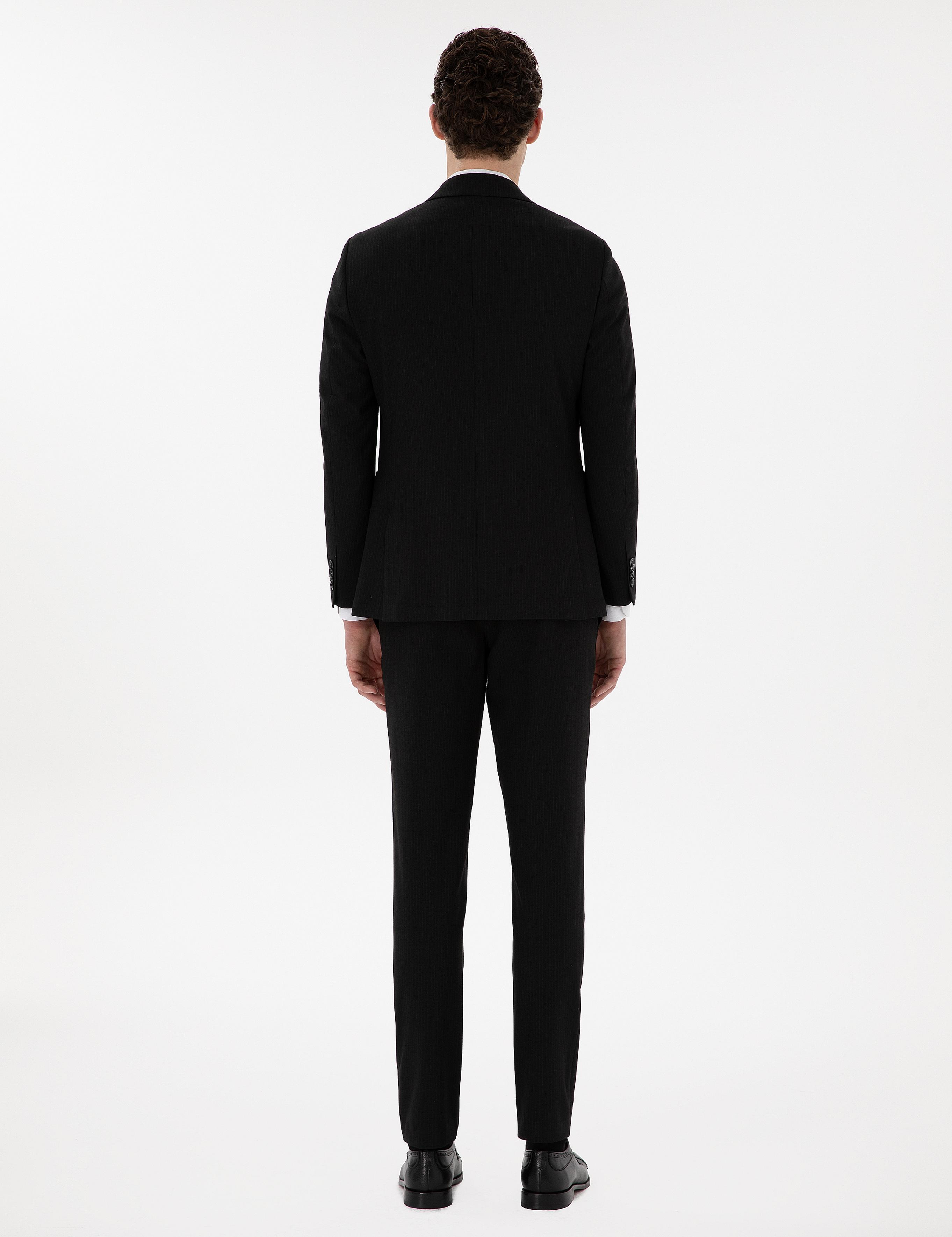 Siyah Ex. Slim Fit Çizgili Takım Elbise | 50302425113 - Pierre Cardin