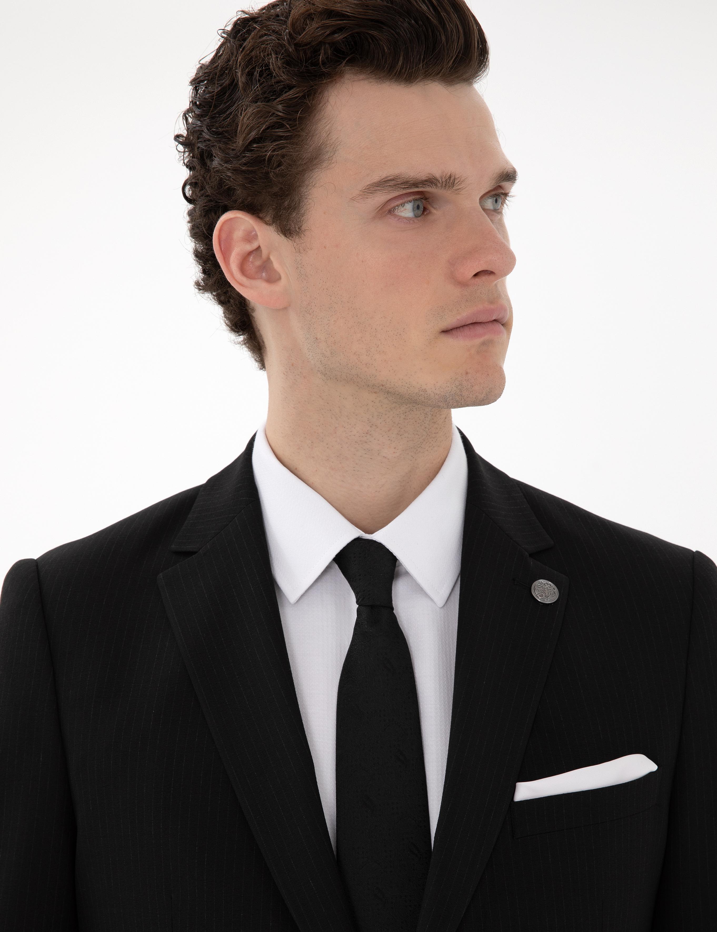 Siyah Ex. Slim Fit Çizgili Takım Elbise | 50302425113 - Pierre Cardin